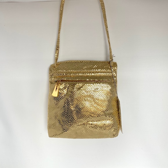 Liza Ganz New York | Bags | Vintage Liza Ganz Metallic Gold Flap ...